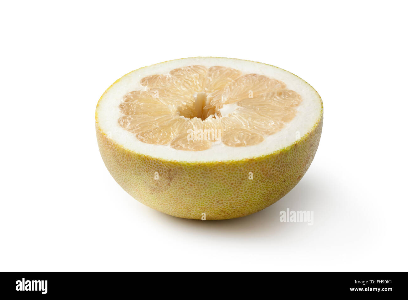 Half fresh pummelo isolated on white background Stock Photo - Alamy
