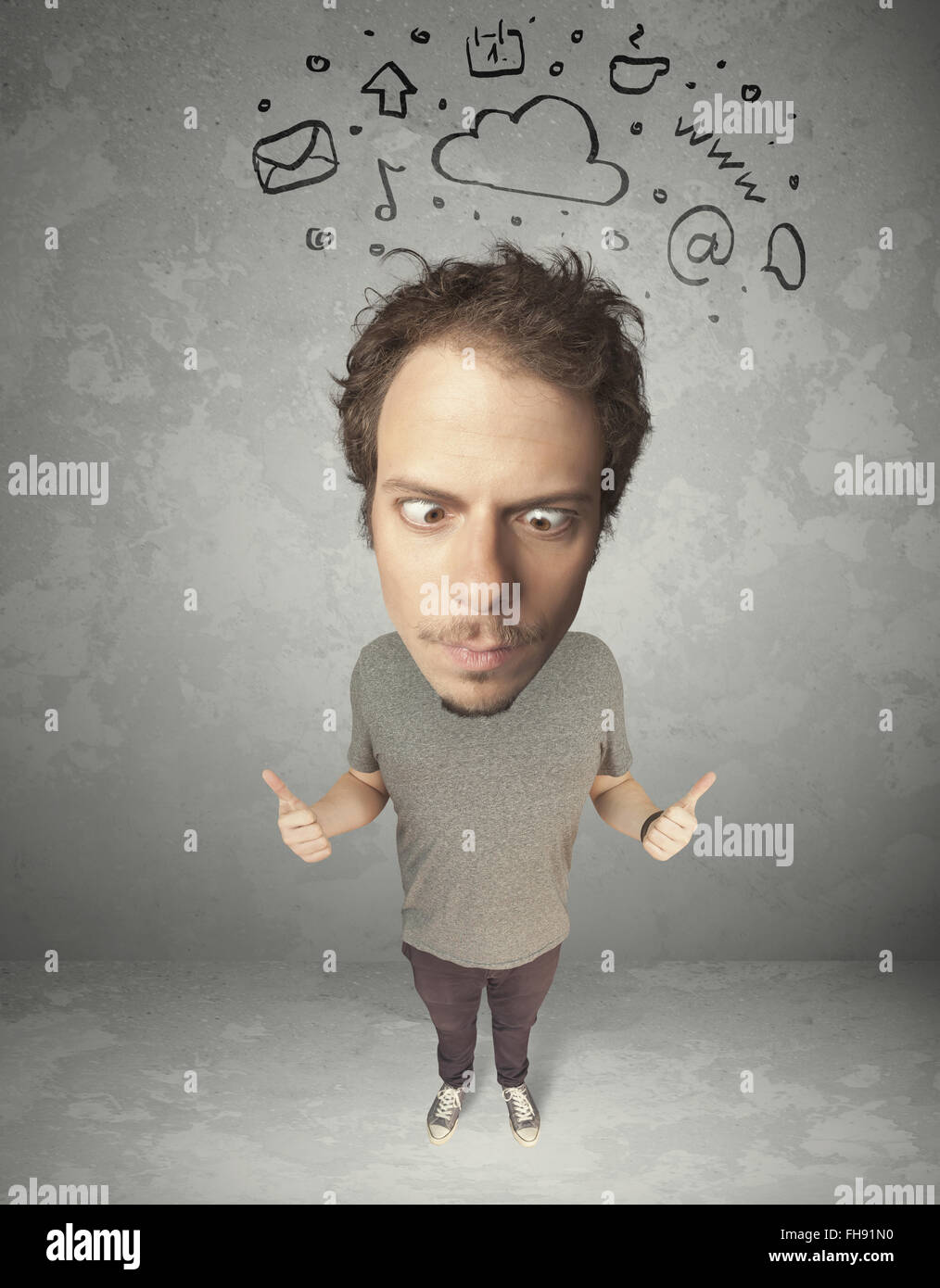 Shocked cartoon cloud face hi-res stock photography and images - Alamy