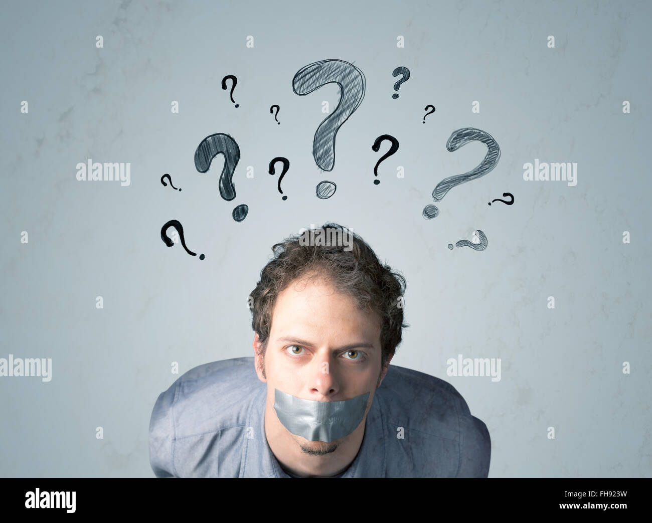 Question mark man head symbol hi-res stock photography and images - Alamy