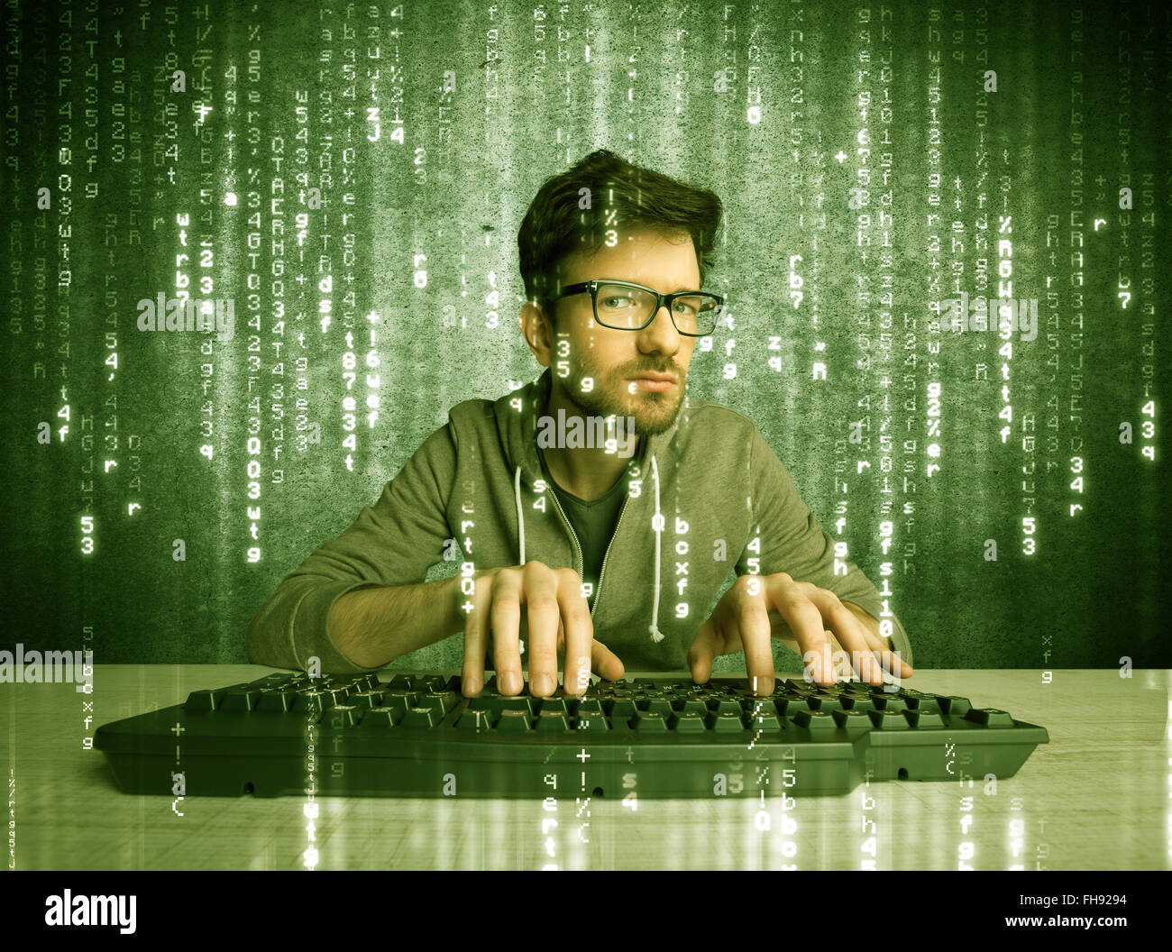 Online hacking in progress concept Stock Photo - Alamy