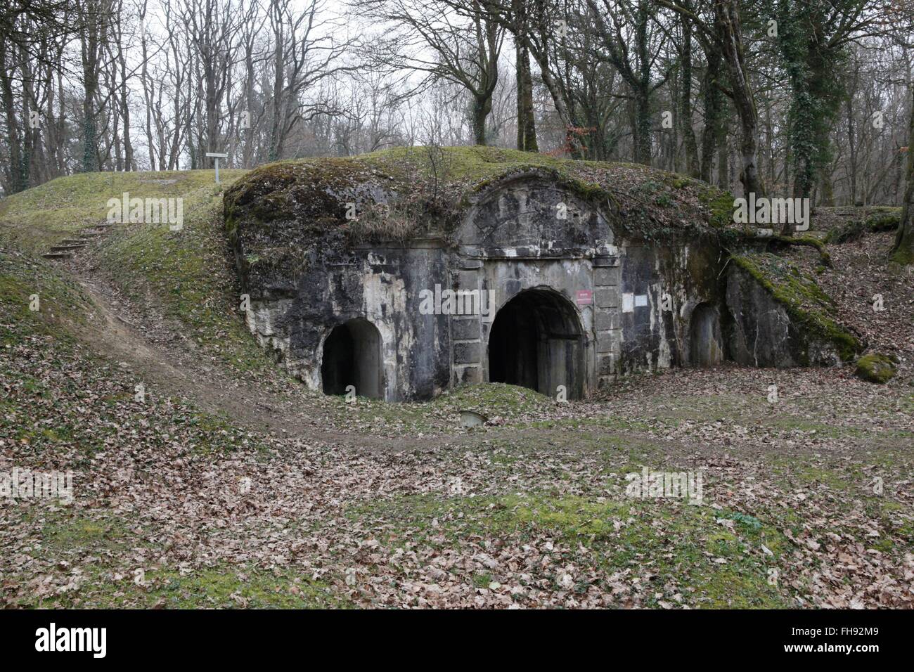 Ruins of Fort Souville on the battlefield of Verdun. March 2015 Stock ...