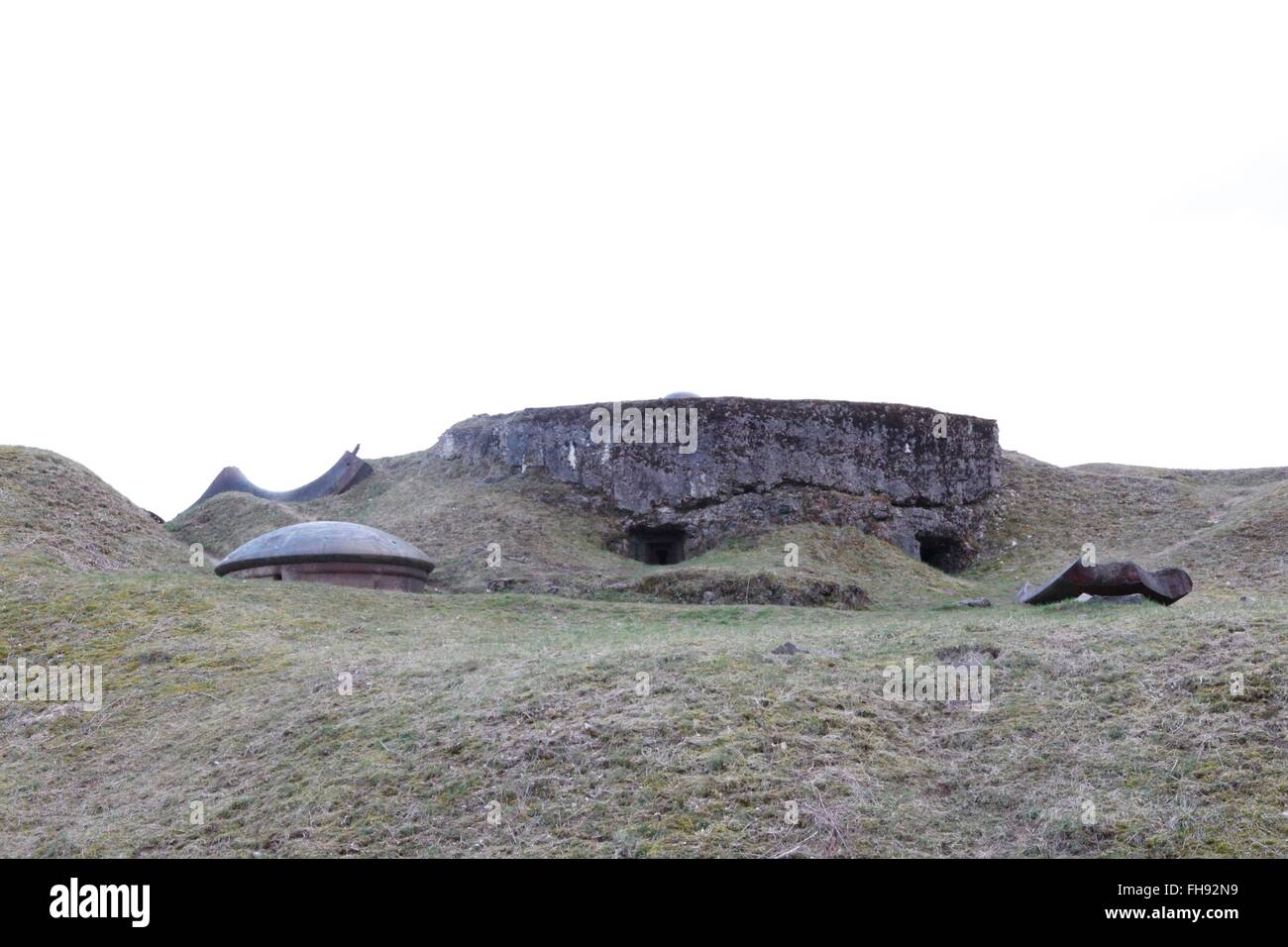 Fort Vaux outside, battlefield of Verdun. March 2015 Stock Photo - Alamy