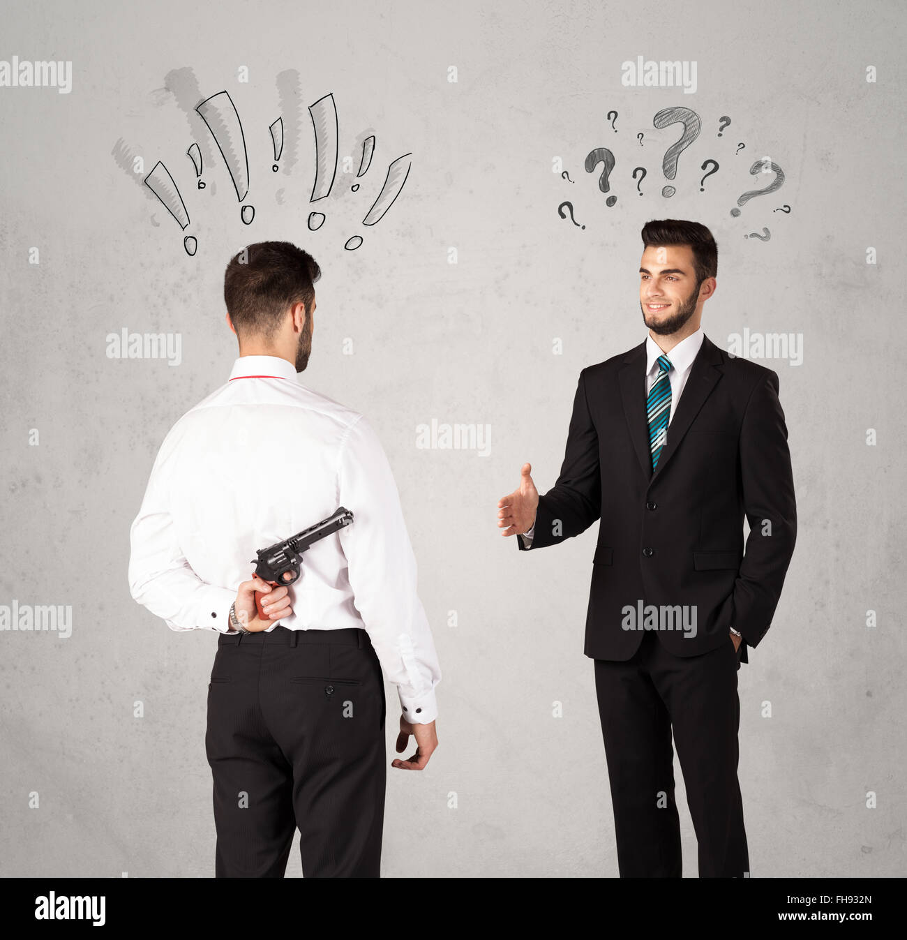 Ruthless business handshake Stock Photo - Alamy