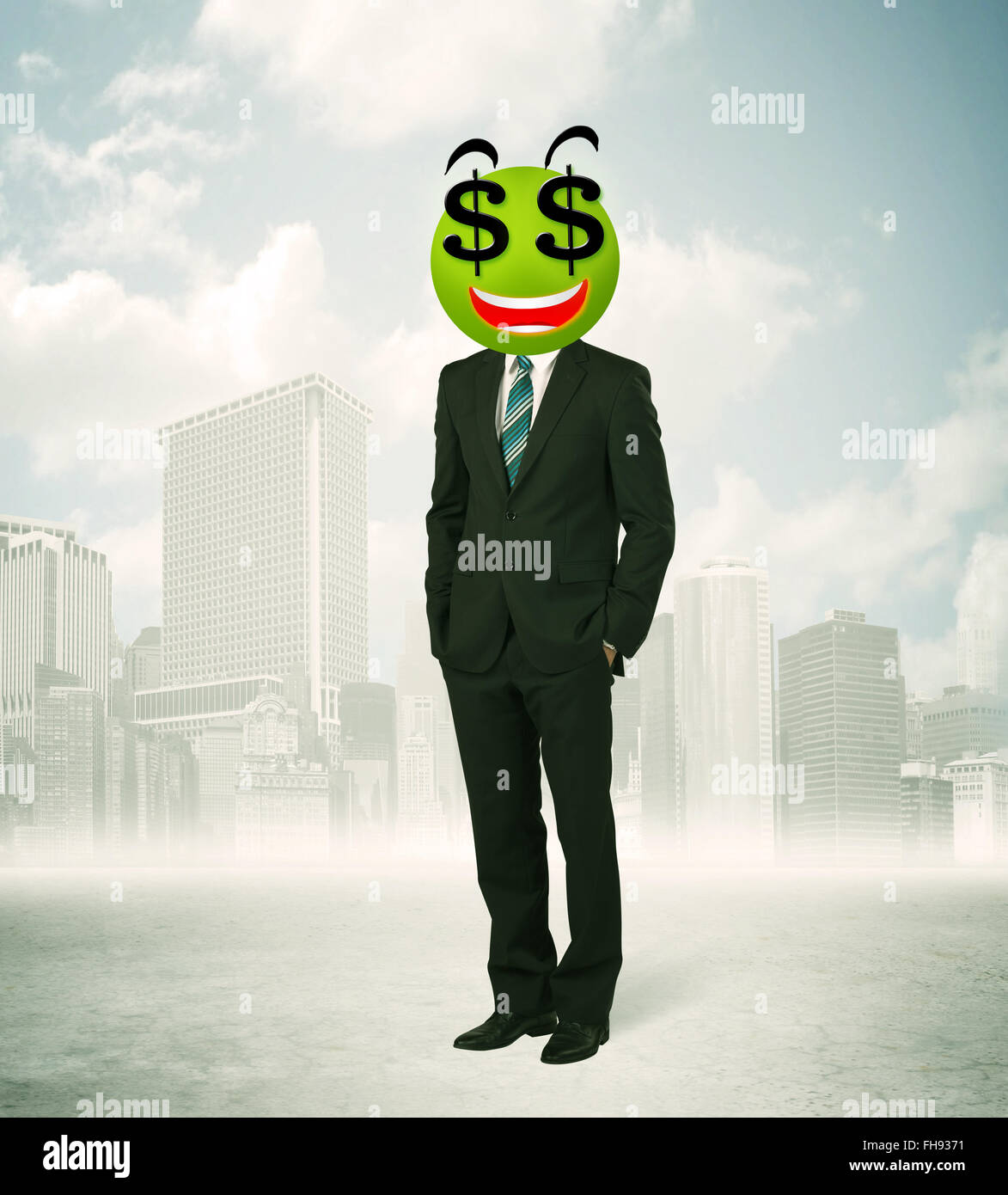 man with dollar sign smiley face Stock Photo - Alamy