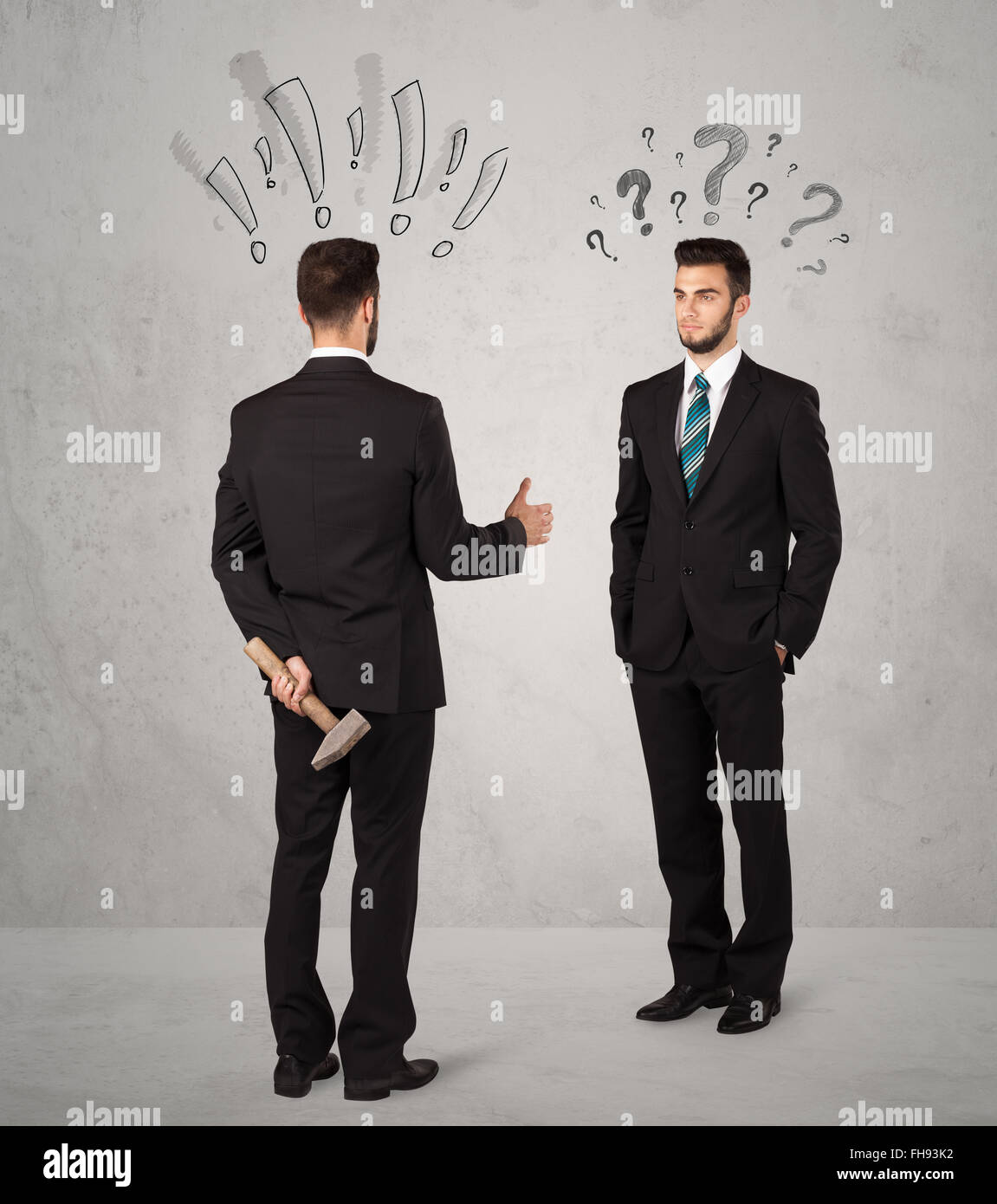Ruthless business handshake Stock Photo - Alamy