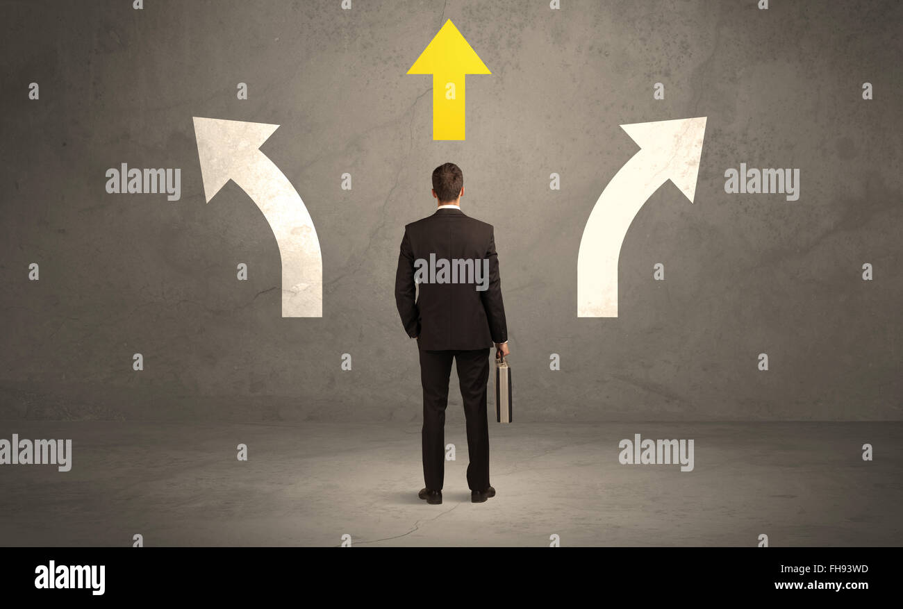 Salesman making the right decision Stock Photo - Alamy