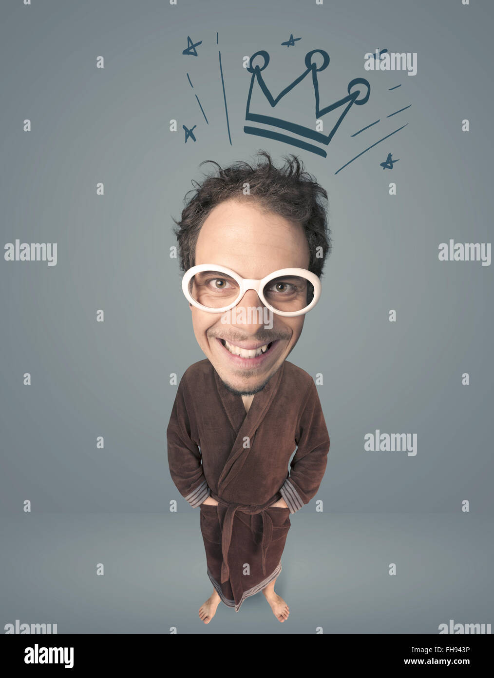 Funny big head hi-res stock photography and images - Alamy