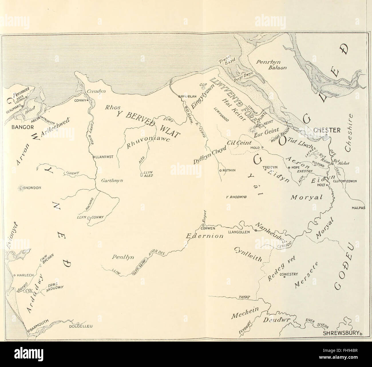 A 1908 facsimile edition of the Book of Aneirin, a significant Welsh ...
