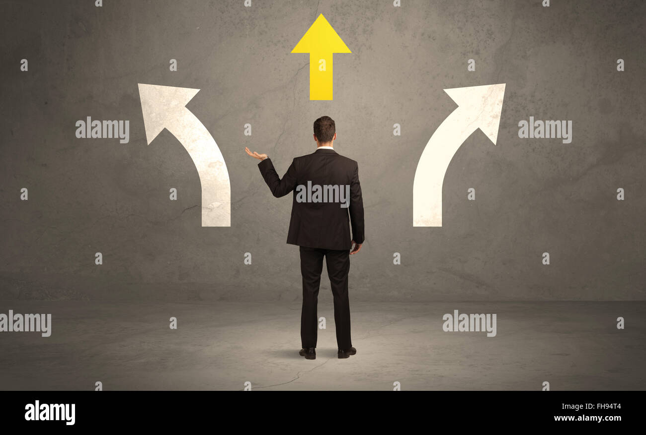 Salesman making the right decision Stock Photo - Alamy