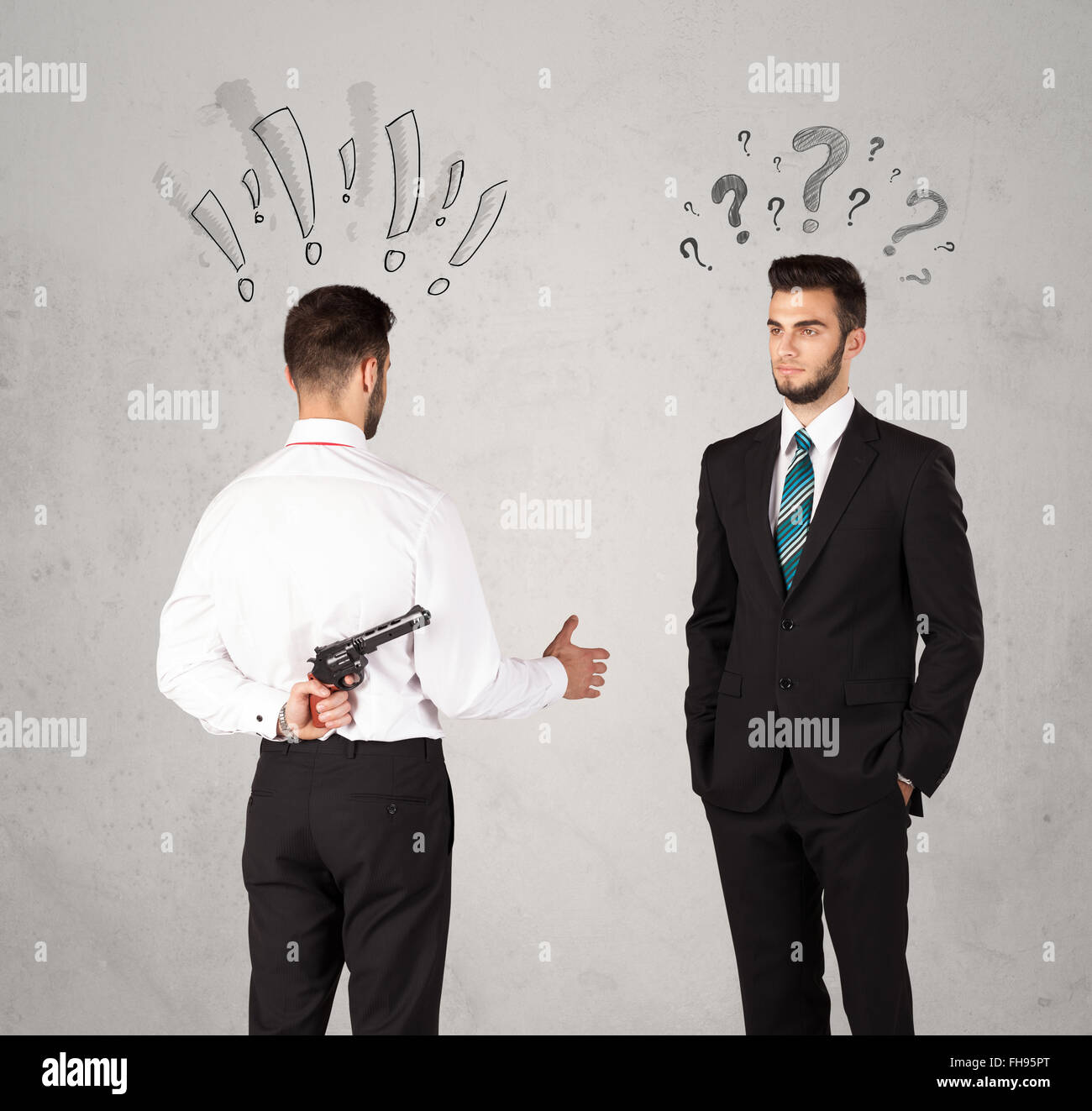 Ruthless business handshake Stock Photo - Alamy