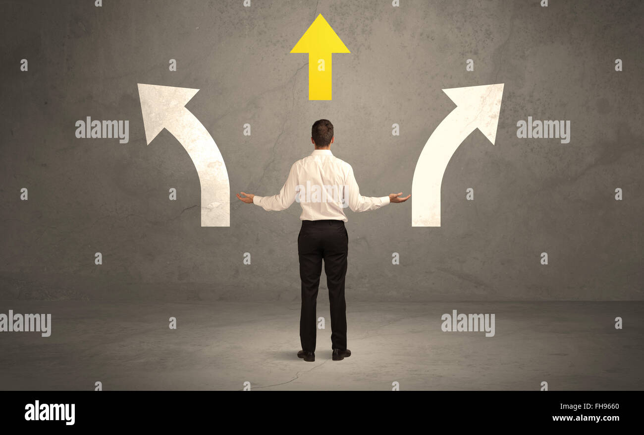 Salesman making the right decision Stock Photo - Alamy