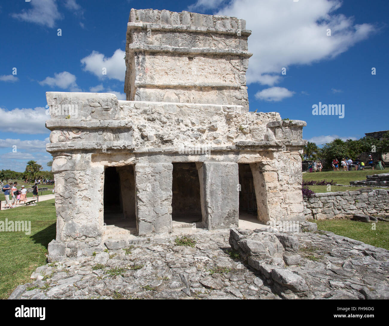 Mayan temple building at Tulum Mexico Stock Photo - Alamy