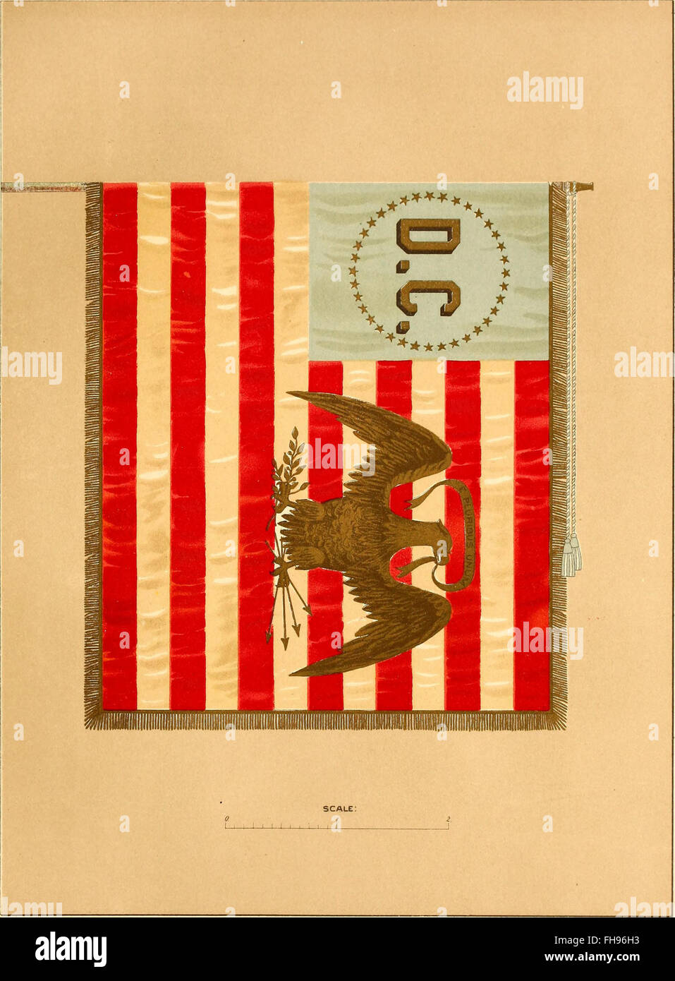 This 1887 work details the flags carried by the U.S. Army during the ...
