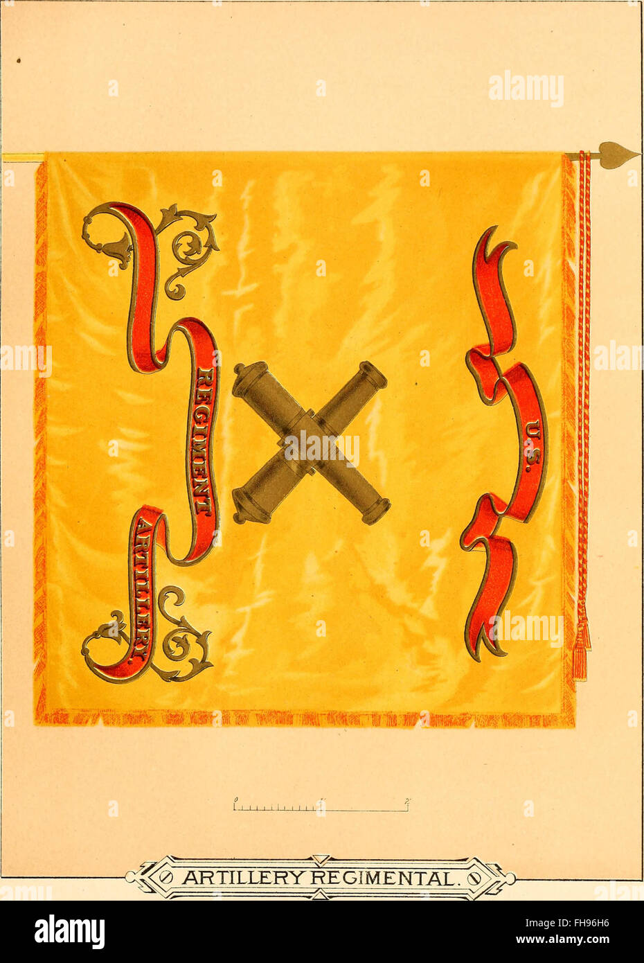 A 1887 work depicting the flags used by the United States Army during ...