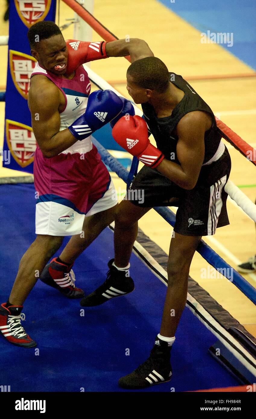 BUCS Championship Boxing at Ponds Forge in Sheffield Stock Photo - Alamy