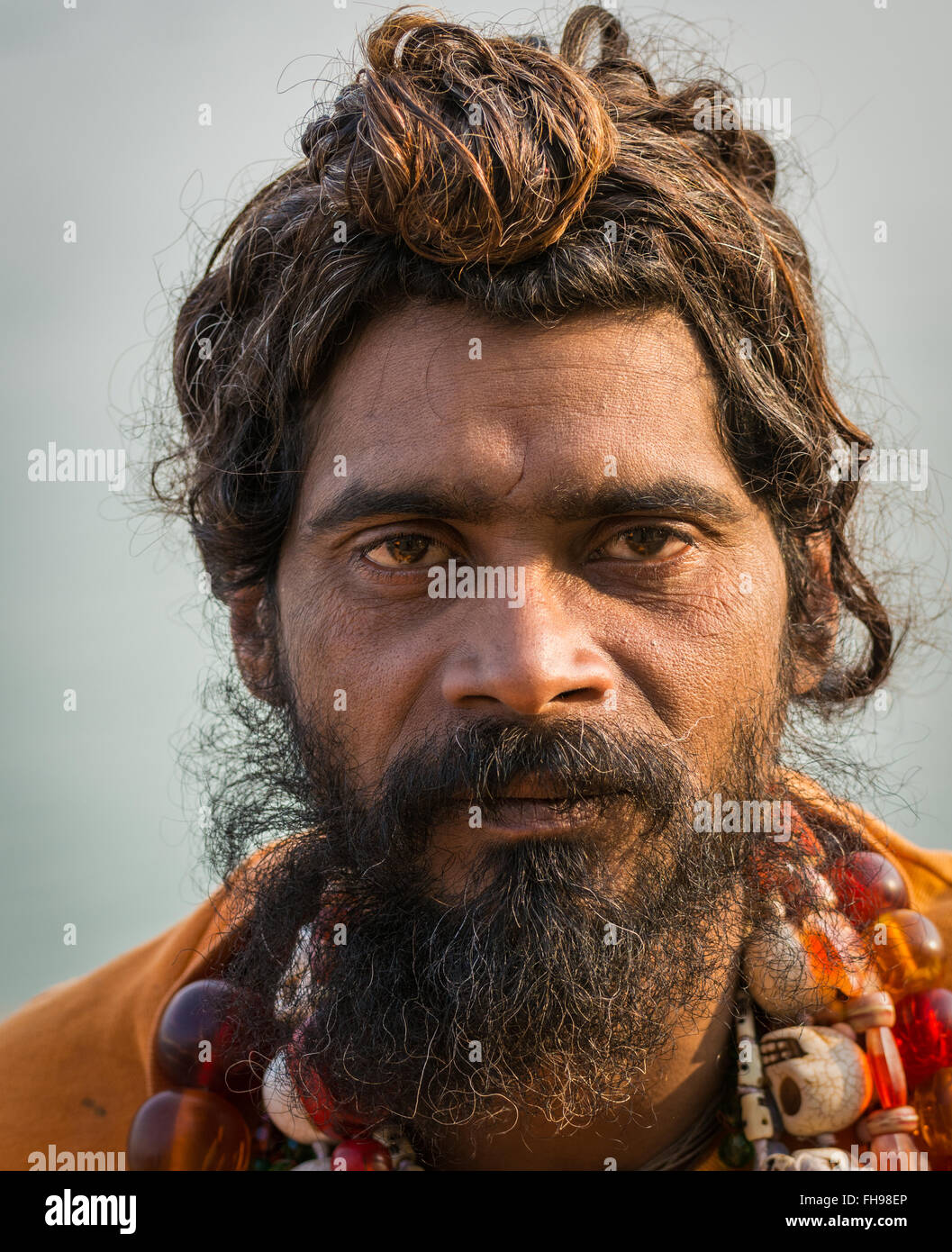 Portrait of a sadhu in Varanasi, India Stock Photo - Alamy