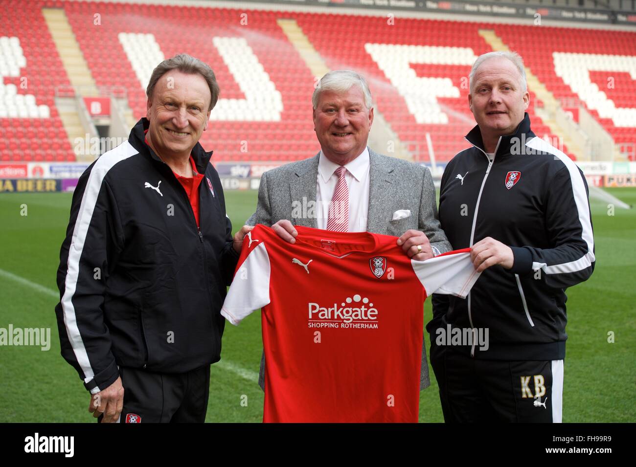 Neil Warnock is unveiled as the new manager of Rotherham United for the ...
