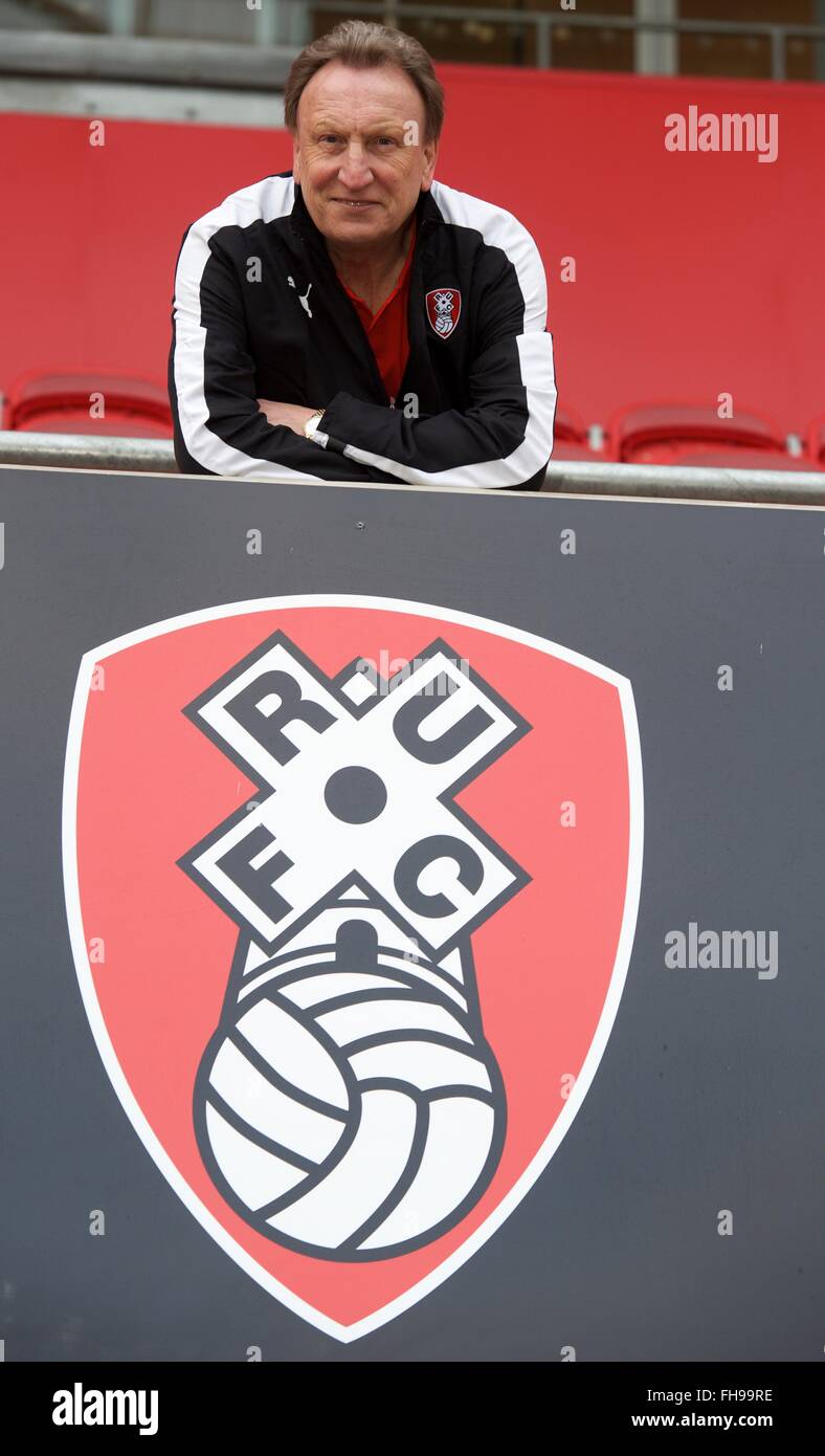 Neil Warnock is unveiled as the new manager of Rotherham United for the ...