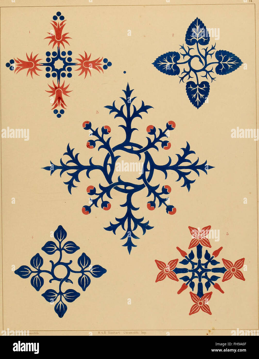 An 1849 work presenting thirty-one designs of floriated ornamentation ...
