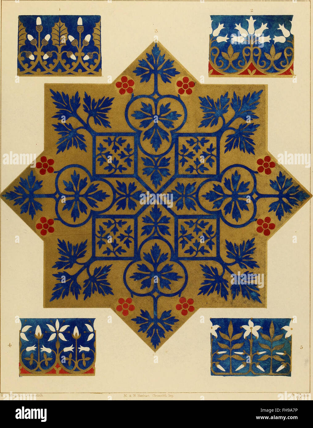 A collection of thirty-one ornamental designs featuring intricate ...