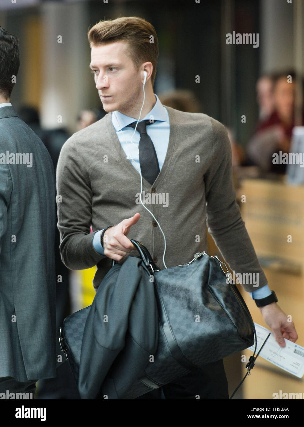 Dortmund, Germany. 24th Feb, 2016. Borussia Dortmund's Marco Reus after ...