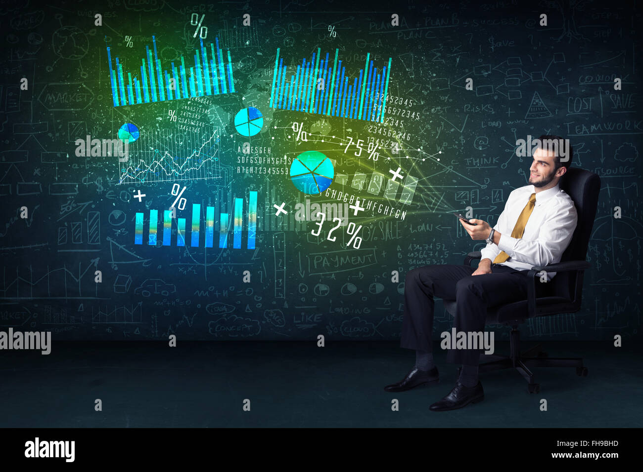 Graphs icon hi-res stock photography and images - Alamy