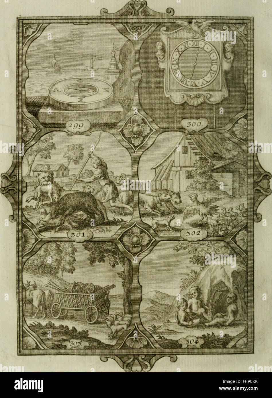 A historical work from 1746 featuring over 400 allegorical symbols of various times and ...