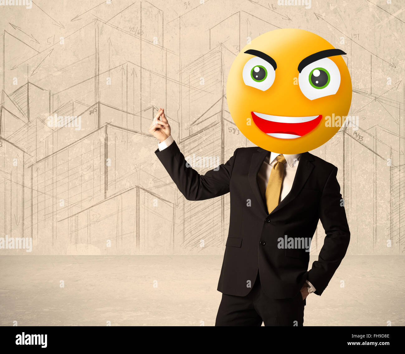 businessman with smiley face Stock Photo - Alamy