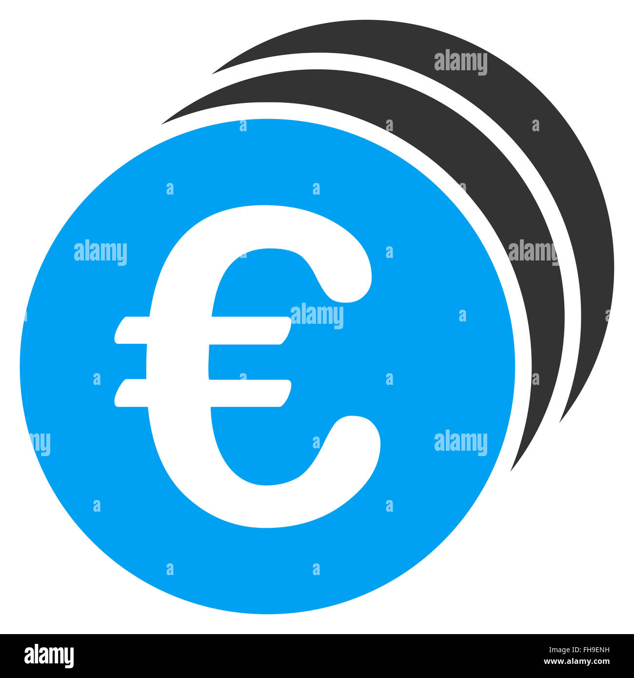 Euro Coins Icon Stock Photo - Alamy