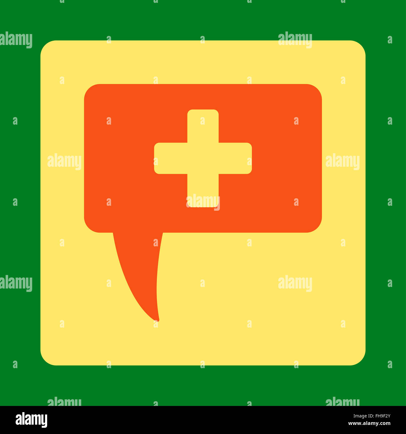 Medical Answer Flat Button Stock Photo - Alamy