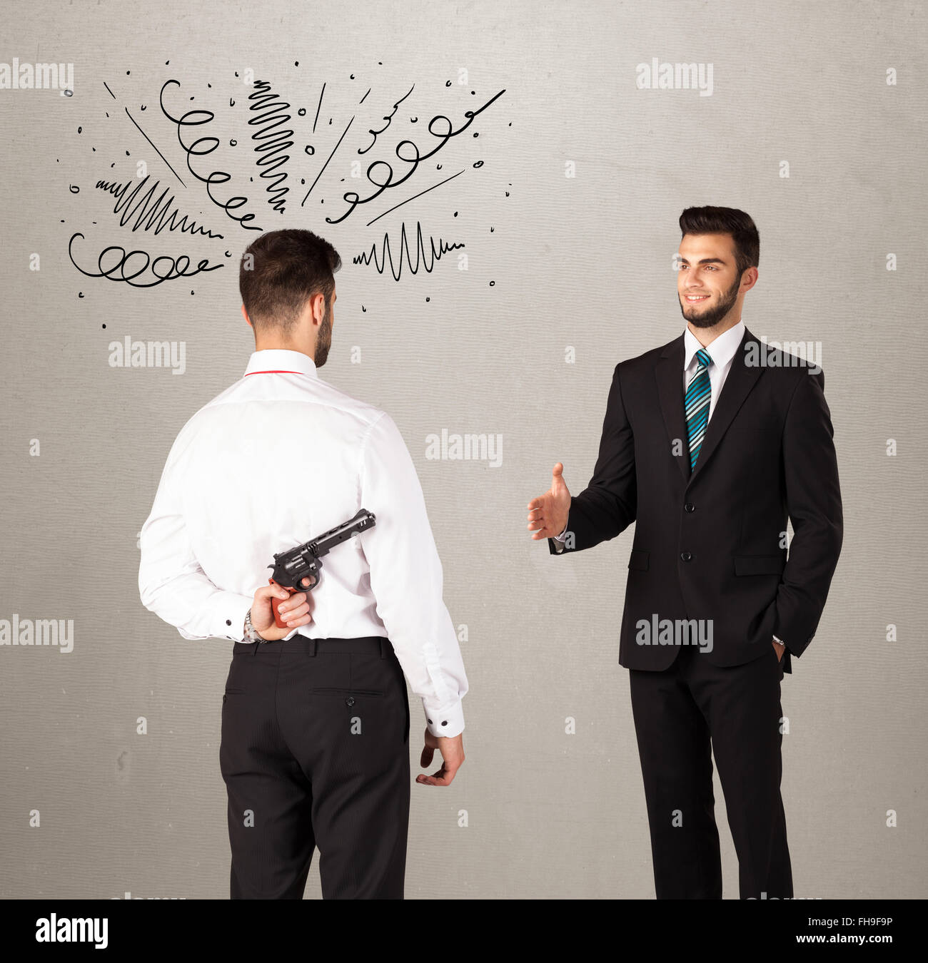 Angry business handshake concept Stock Photo - Alamy