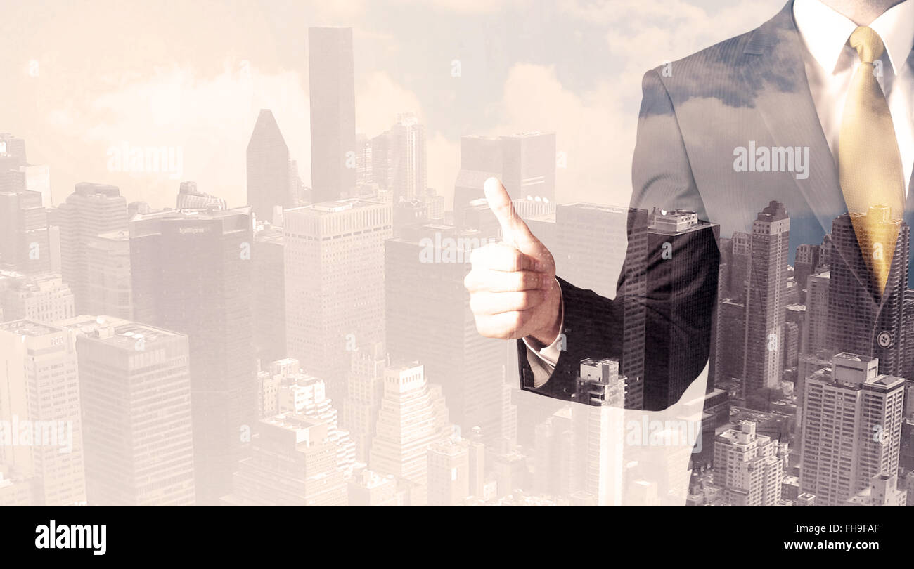 Handsome business man overlay hi-res stock photography and images - Alamy