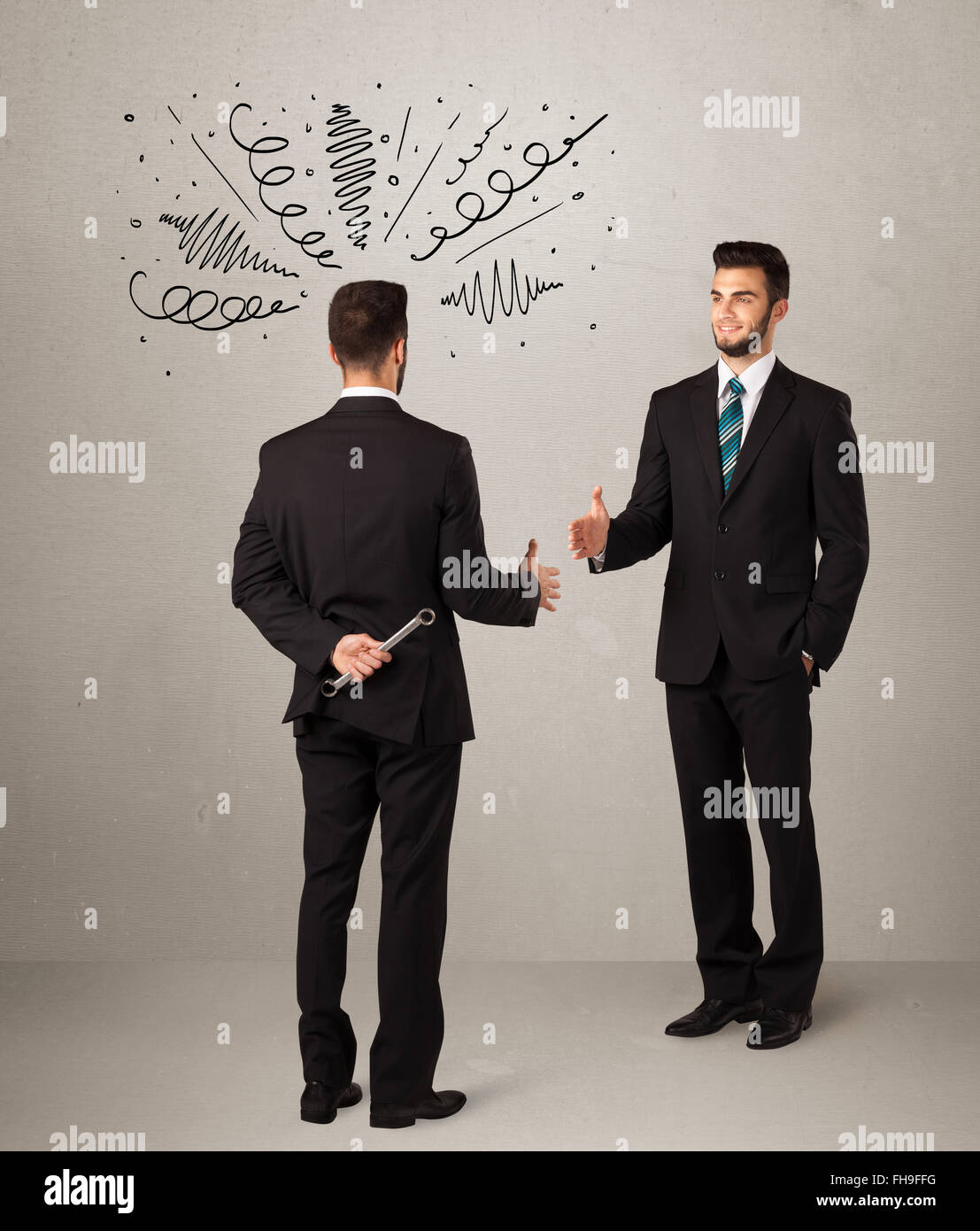 Angry business handshake concept Stock Photo - Alamy