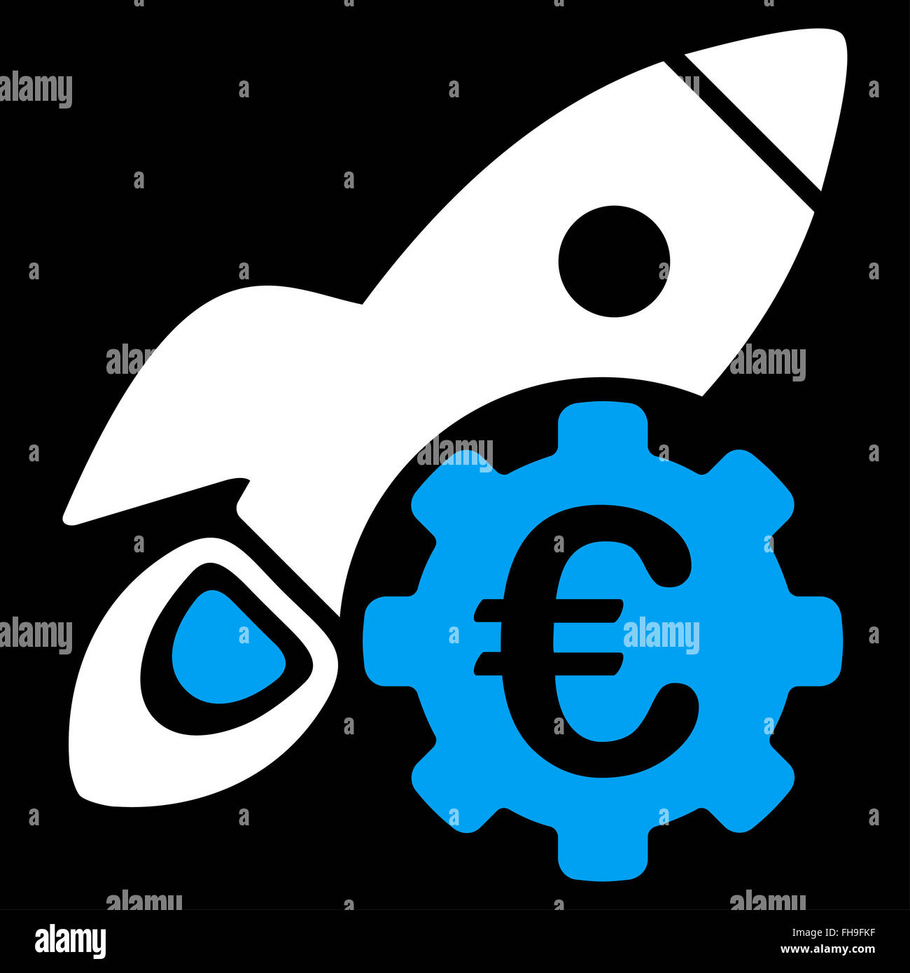 Euro Rocket Science Icon Stock Photo - Alamy