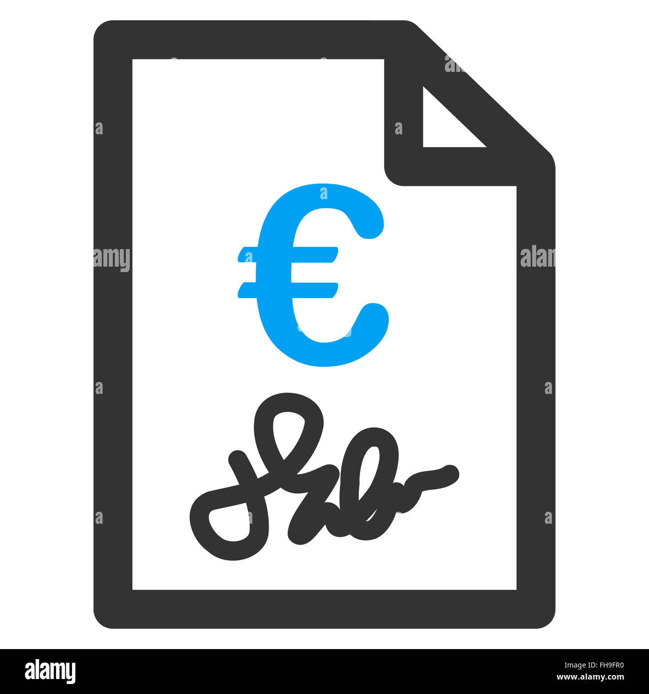 Euro Invoice Icon Stock Photo - Alamy