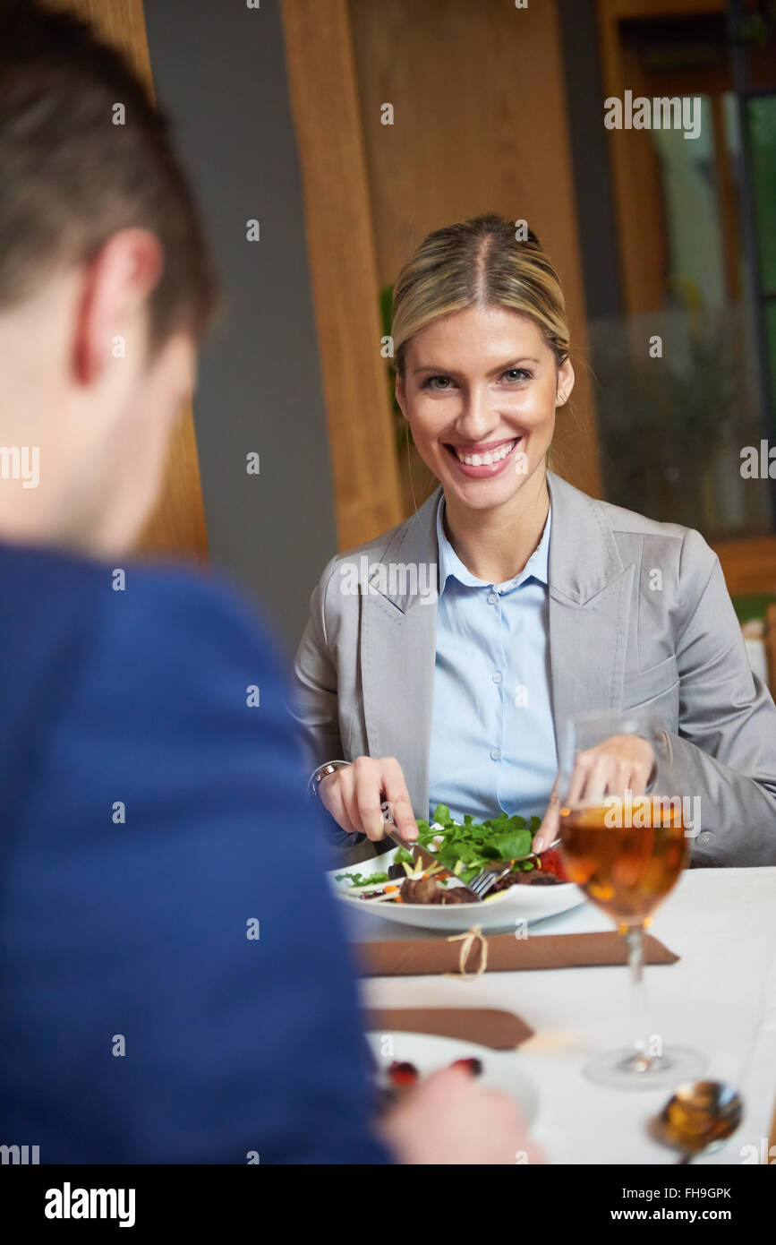 business couple having dinner Stock Photo - Alamy
