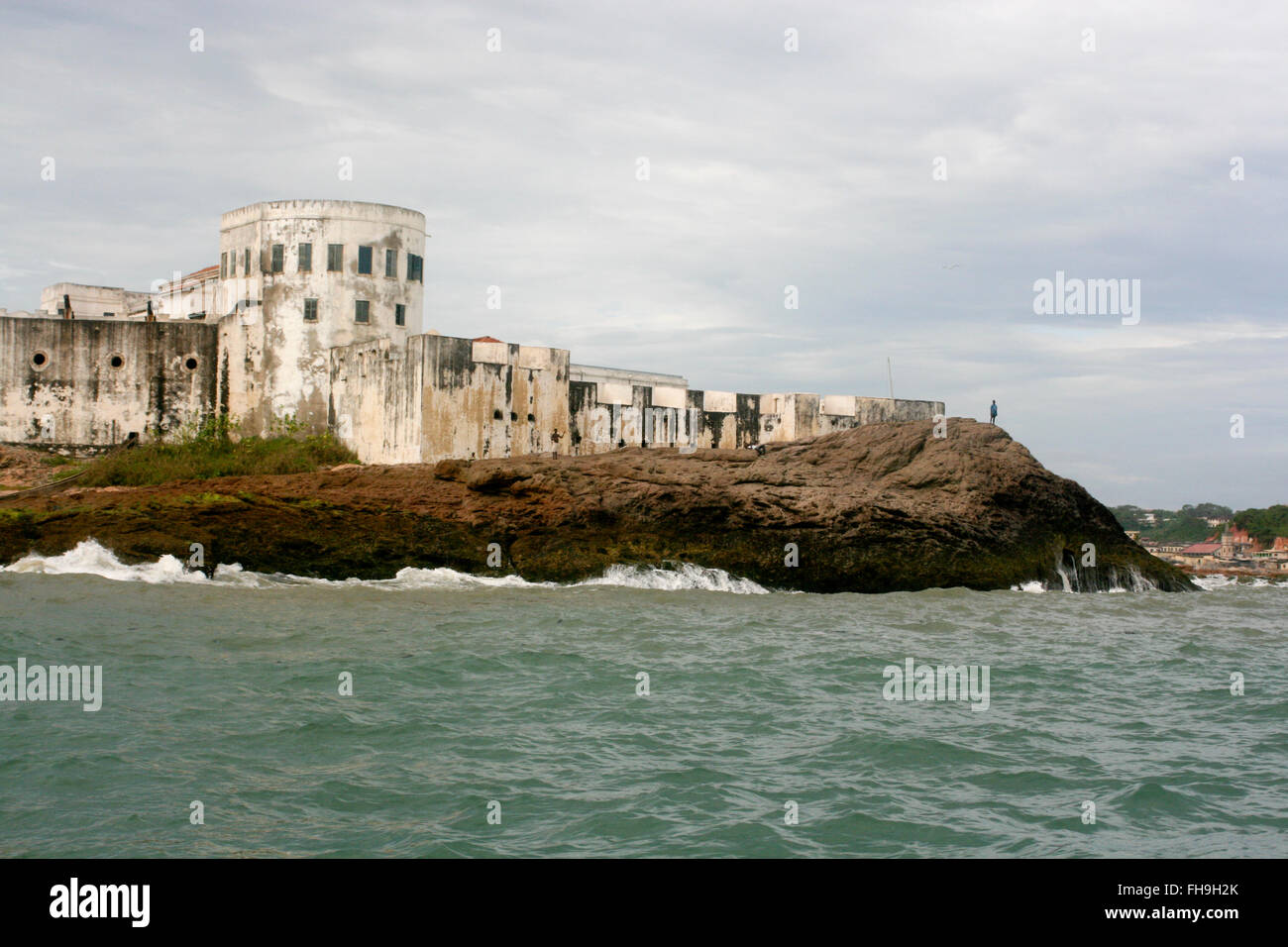 Cape Coast Castle, Ghana, as seen from the ocean Stock Photo - Alamy