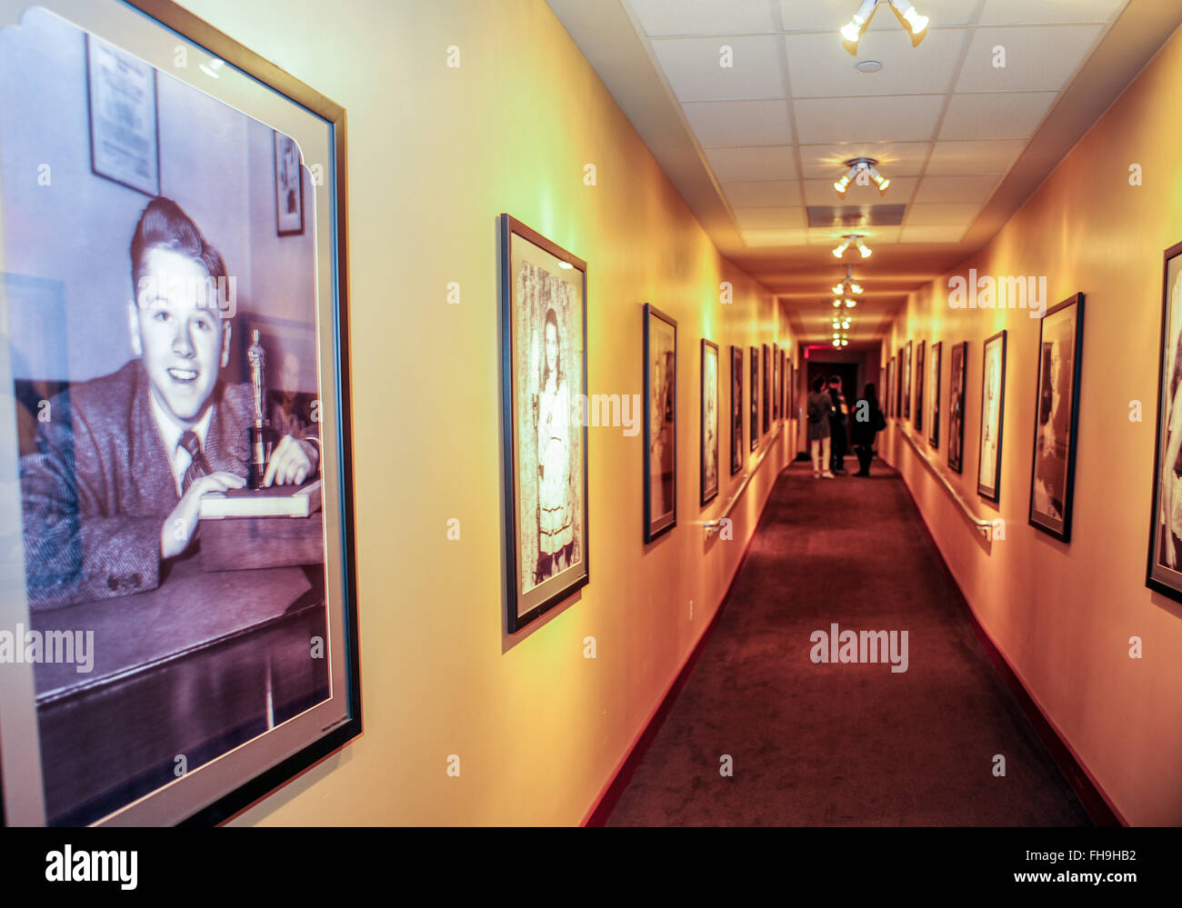 Los Angeles, USA. 23rd Feb, 2016. The walkway linking the backstage and ...