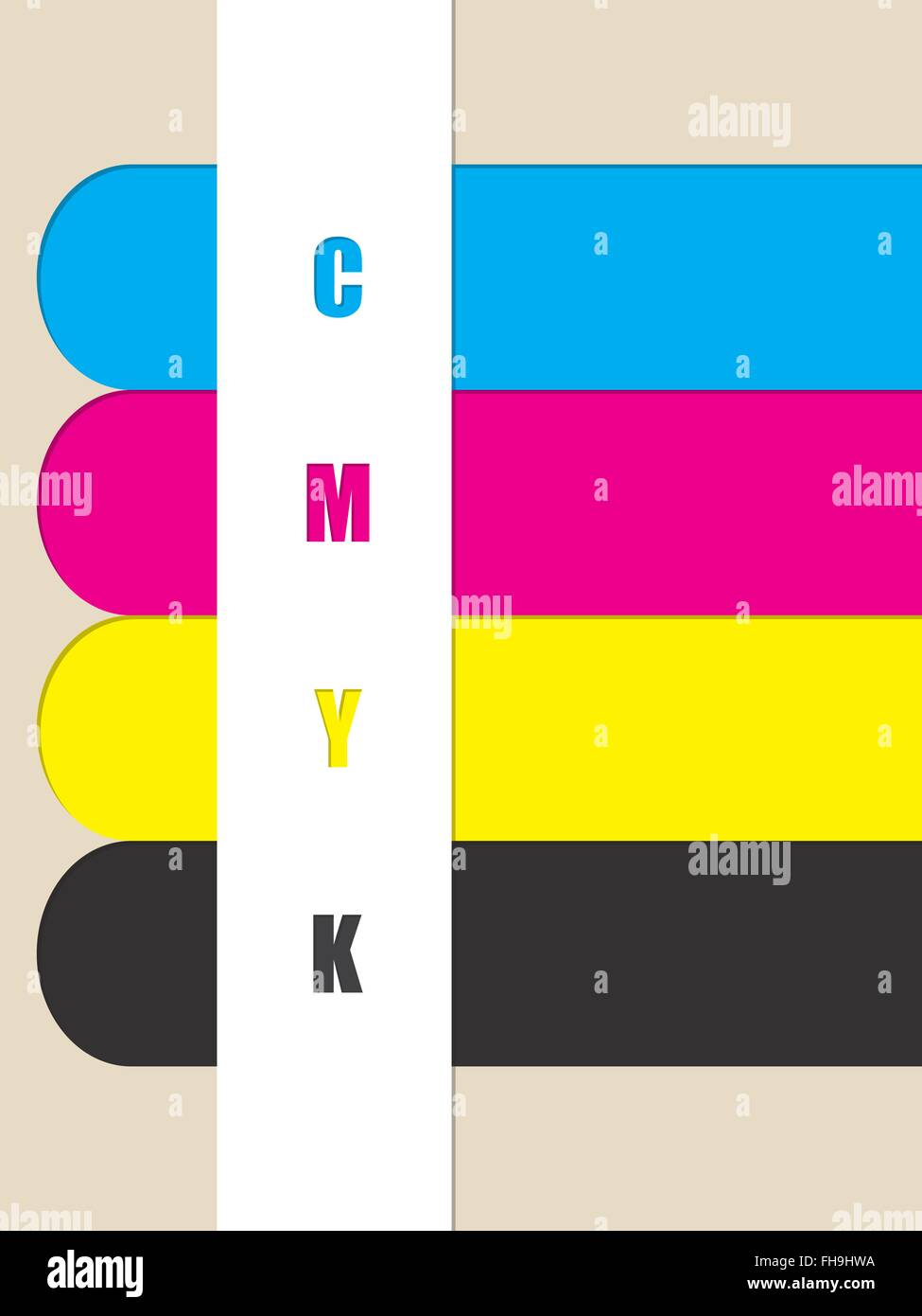 Abstract cmyk stripes background with color ribbons Stock Vector Image ...