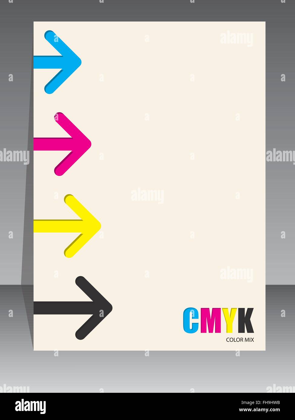 Abstract cmyk brochure design with arrow elements Stock Vector Image ...