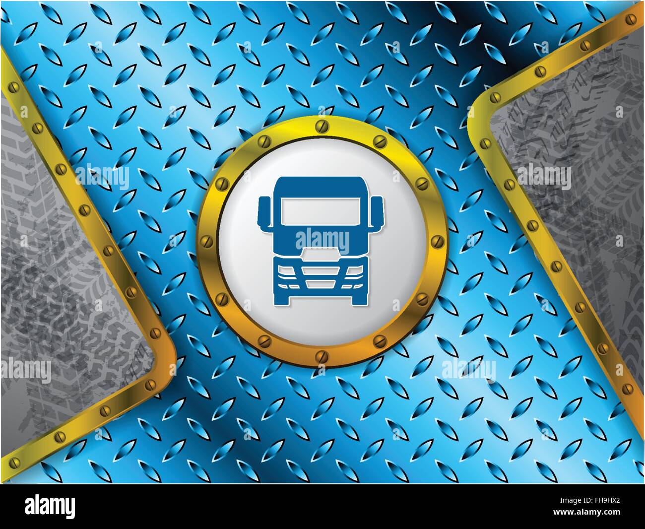 Abstract industrial background design with tire tracks metallic plate ...