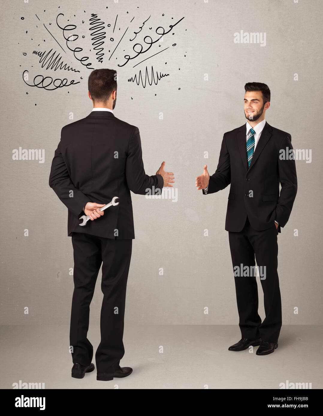 Angry business handshake concept Stock Photo - Alamy