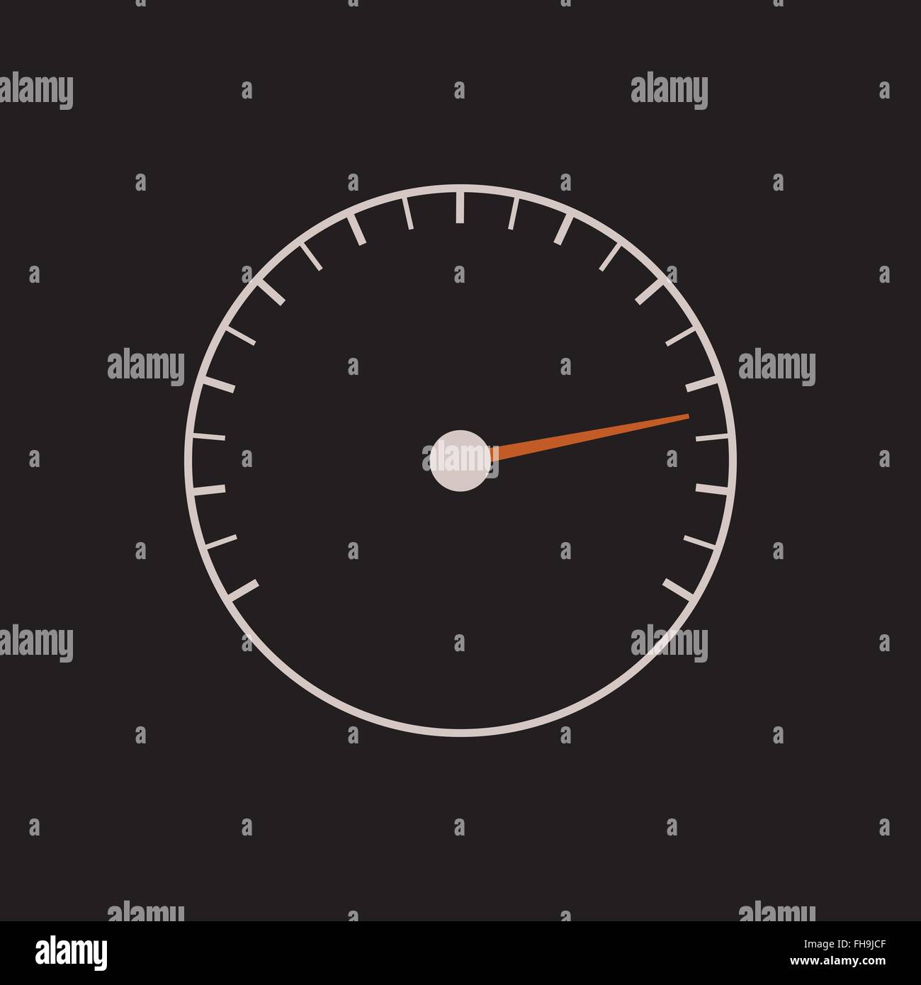 Speedometer or tachometer symbol with arrow on a black background Stock ...