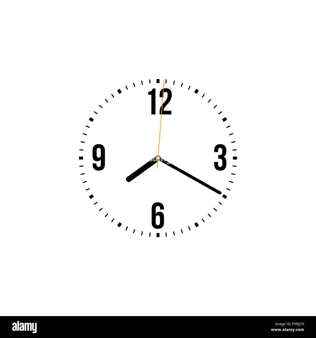 Vector clock illustration on a white background Stock Vector Image ...