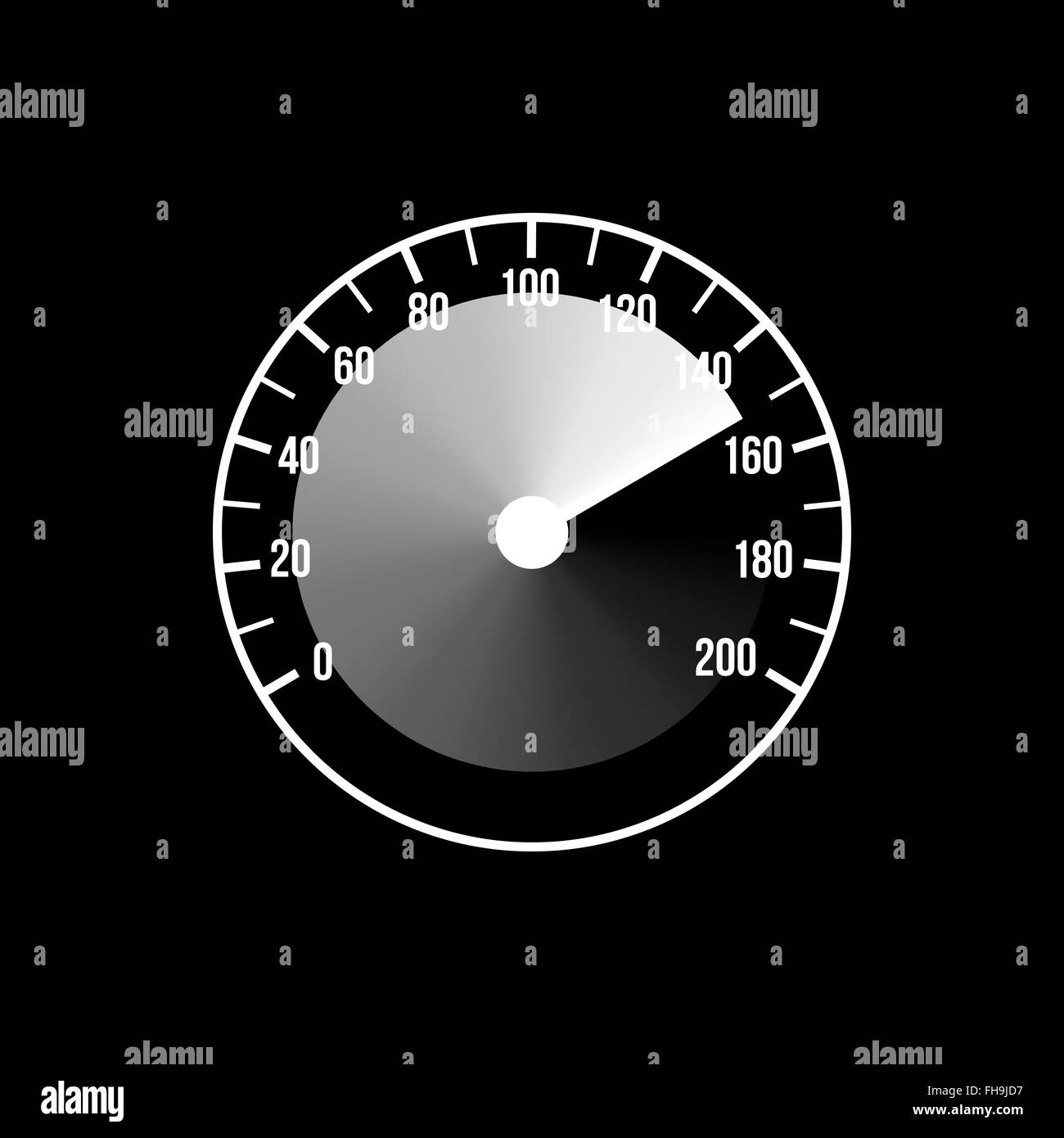 Gray speedometer illustration design on a black background Stock Vector ...