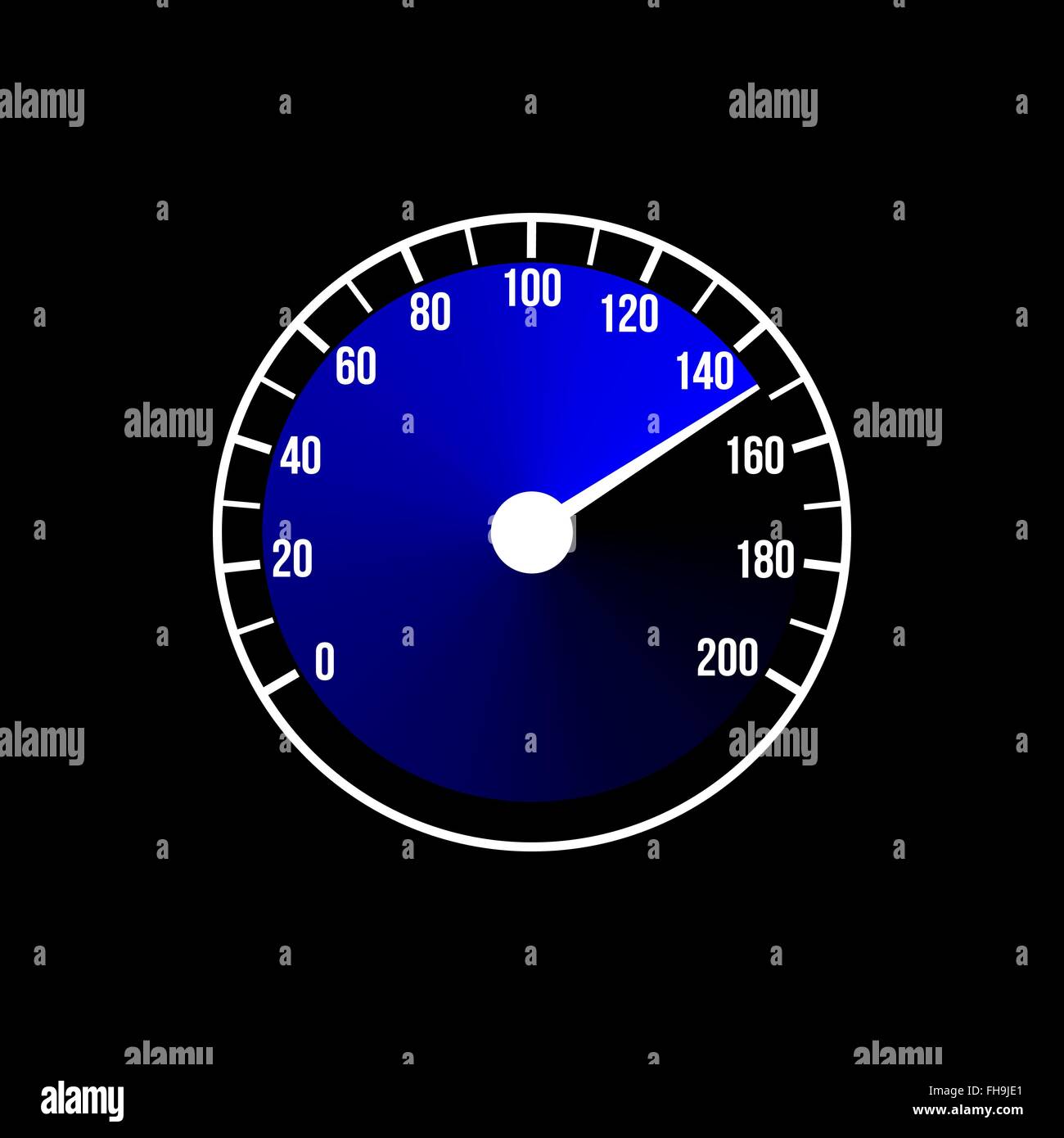 Blue speedometer illustration design on a black background Stock Vector ...