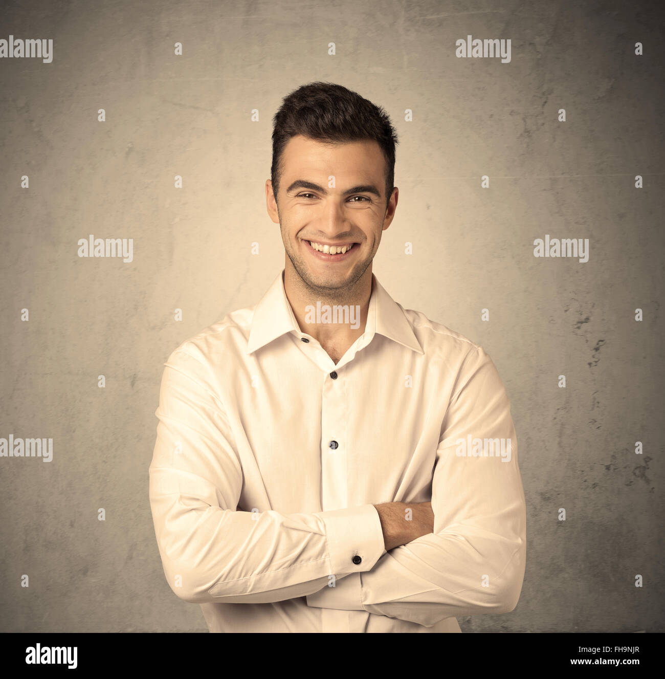 Sales worker making face expressions Stock Photo - Alamy