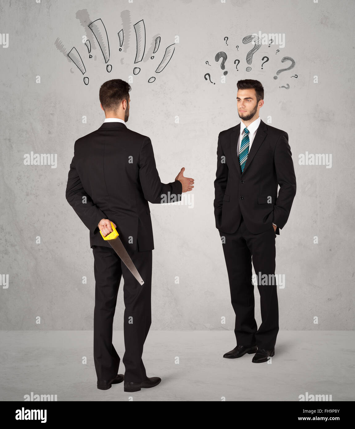 Ruthless business handshake Stock Photo - Alamy
