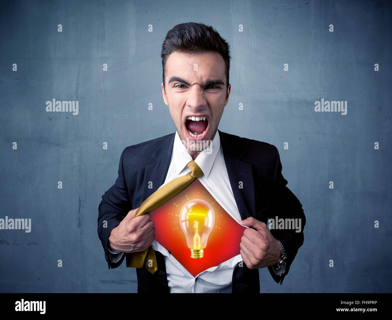 Ripping shirt open hi-res stock photography and images - Alamy