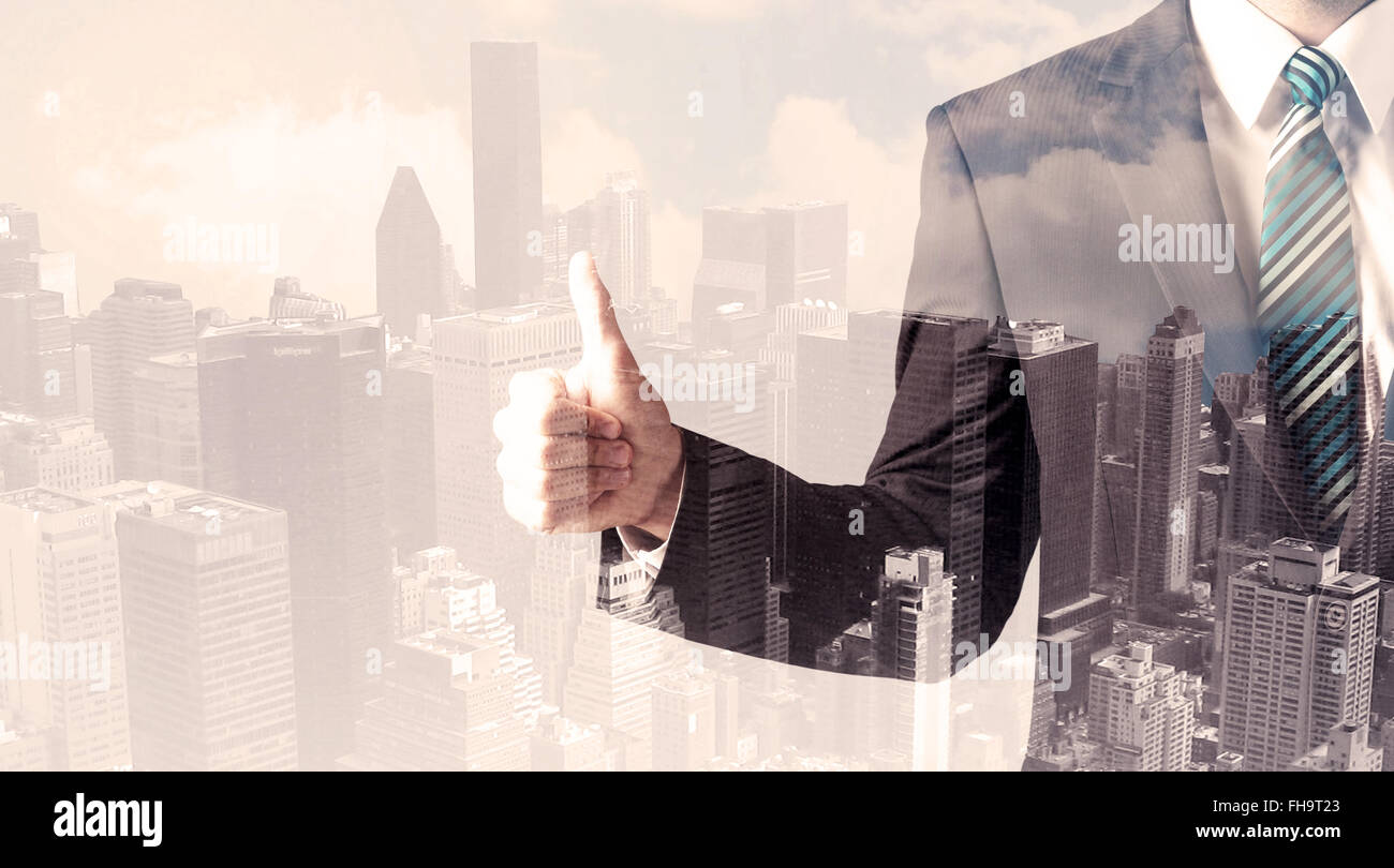 Handsome business man overlay hi-res stock photography and images - Alamy